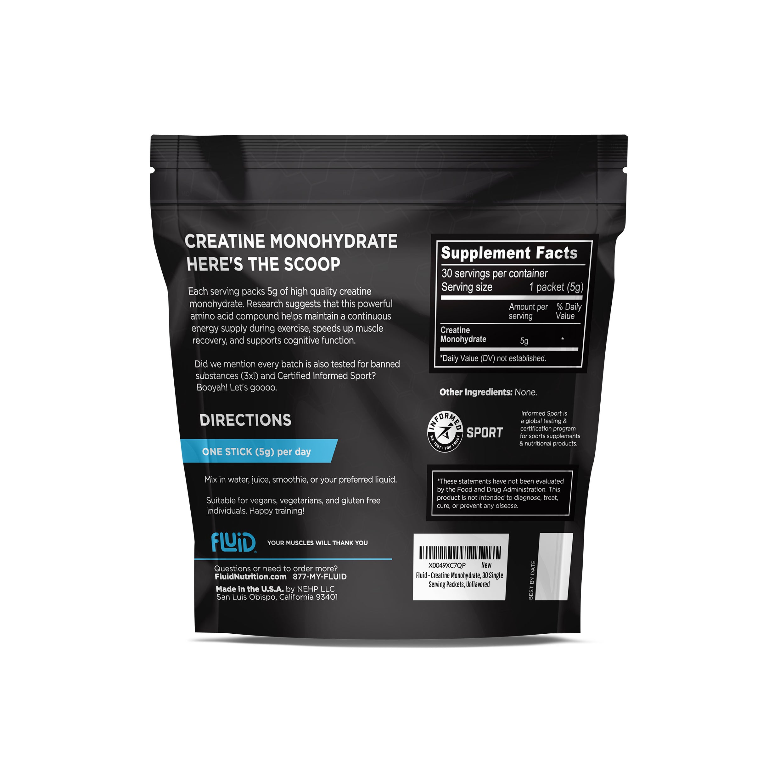 100% Creatine Monohydrate | Fluid Sports Nutrition